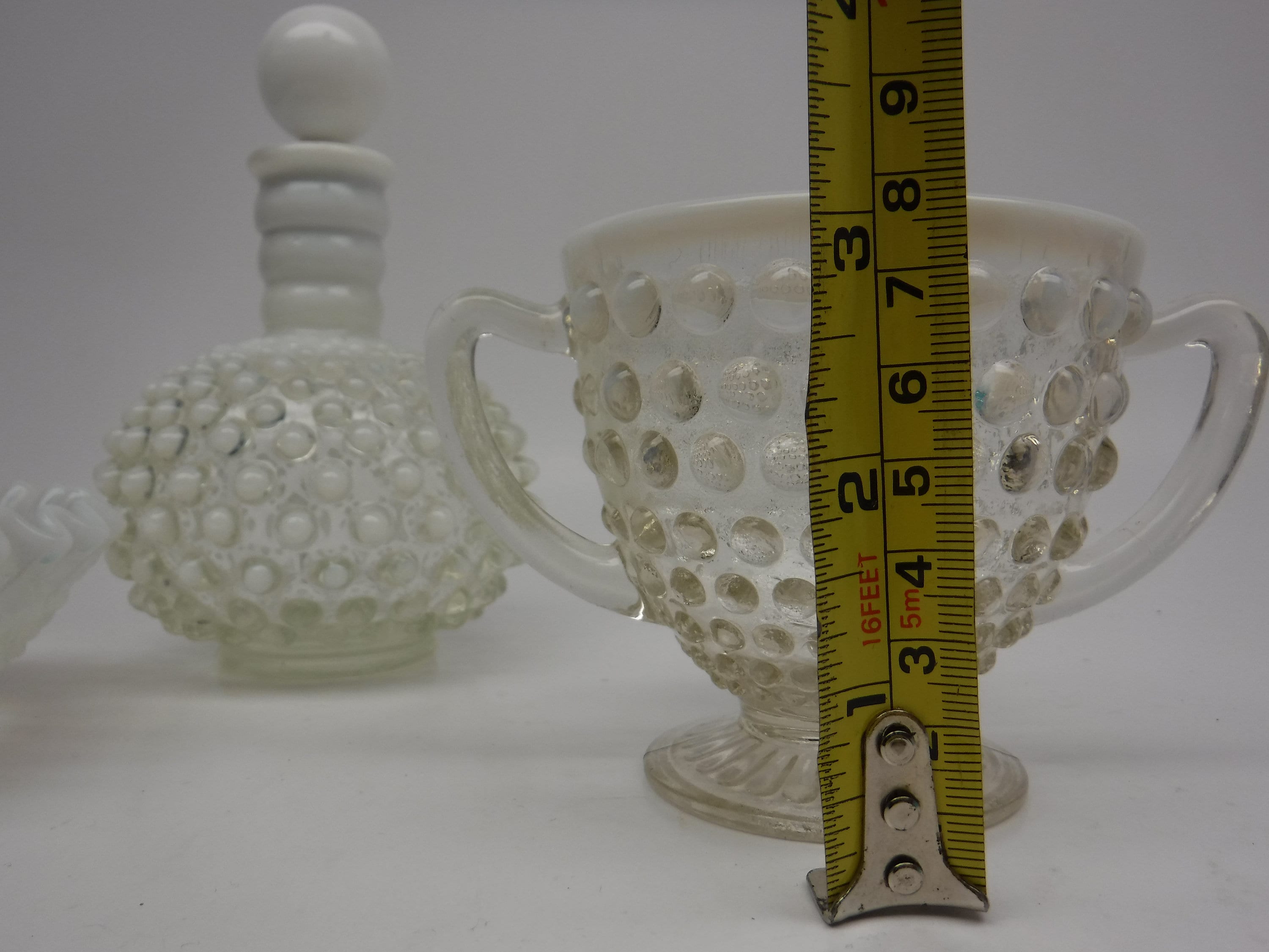 Vintage Knobby Glass / Hob Knob / Milk Glass / Collection / - Etsy