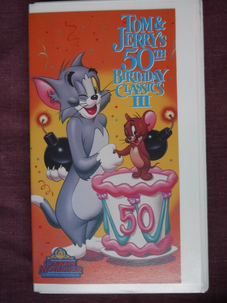 VHS Video Tom & Jerry's 50th Birthday Classics Cartunes/cartoons - Etsy