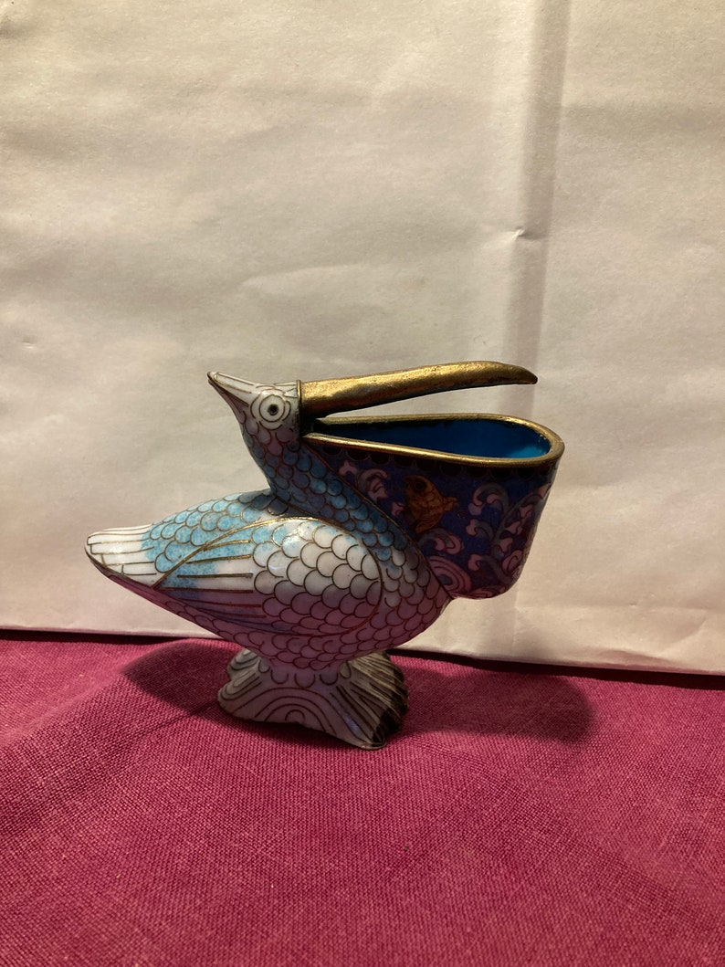 Chinese Cloisonné Pelican - Etsy