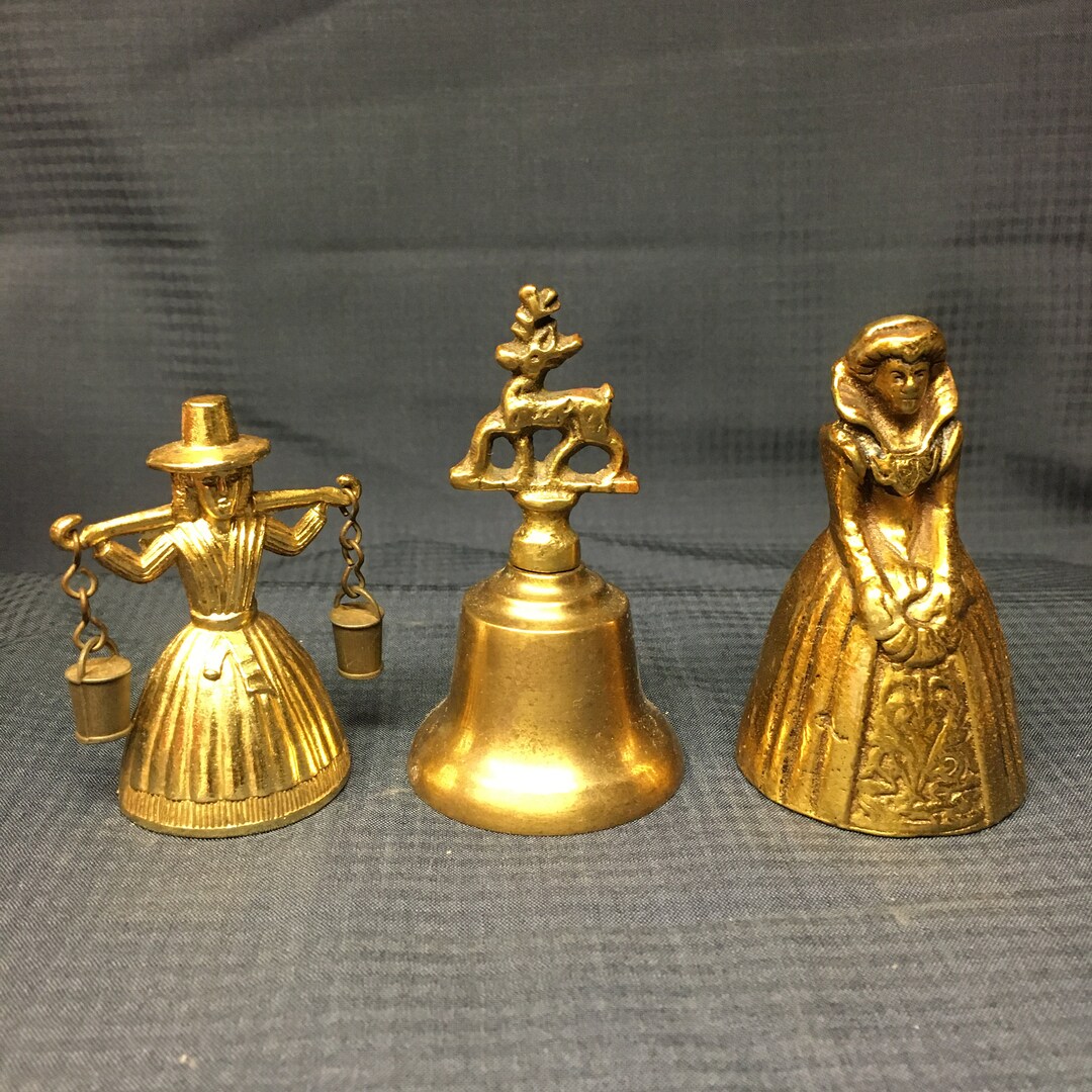 Vintage Mini/small Brass Hand Bells - Etsy