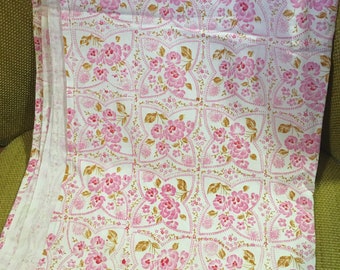 Vintage Pink Fabric | Etsy