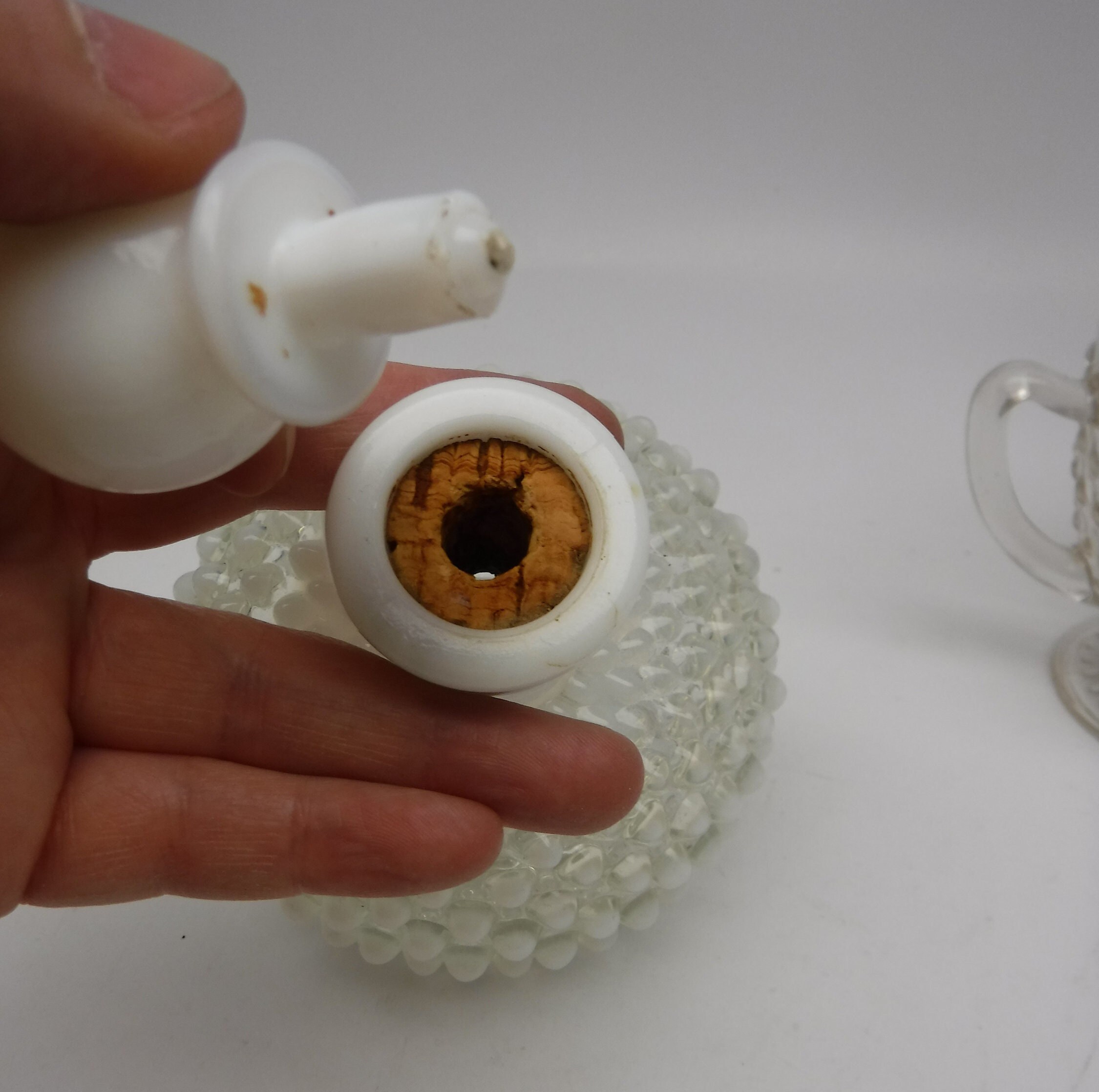 Vintage Knobby Glass / Hob Knob / Milk Glass / Collection / - Etsy