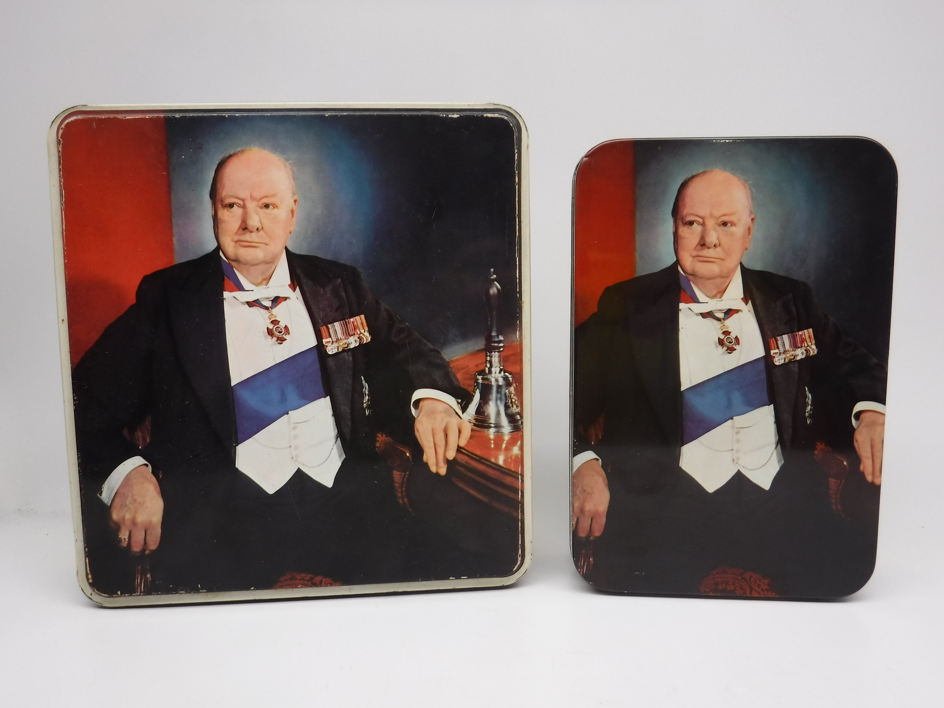 Two Vintage Cookie Tins With Winston Churchill - Etsy