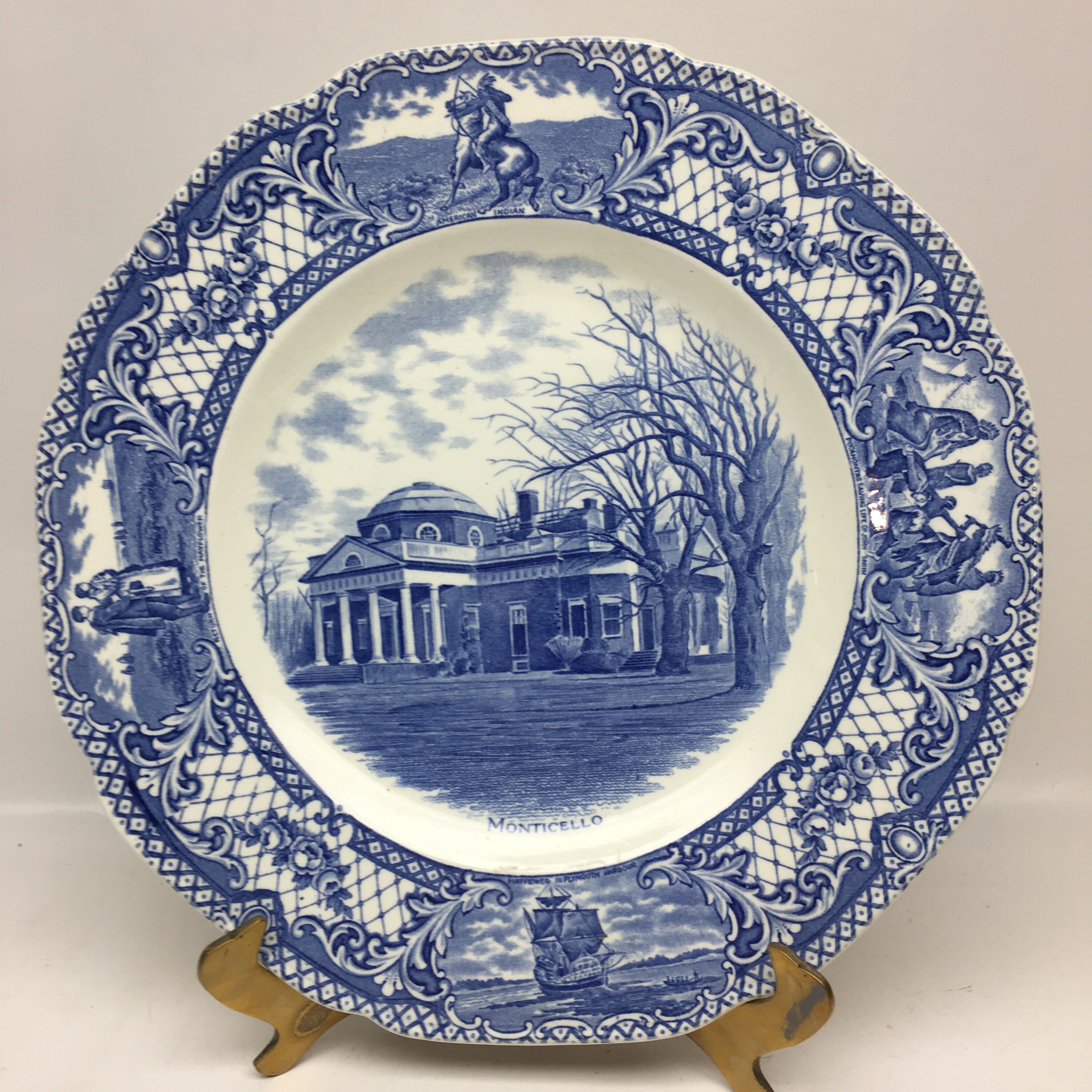 Antique Crown Ducal Colonial Times Pilgrim Exiles Plate Series - Etsy