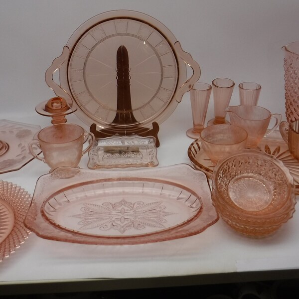 Vintage Pink Glass - Etsy