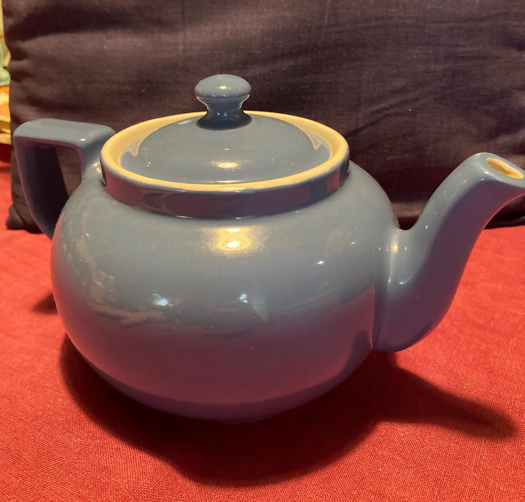 Vintage Blue HALL Teapot - Etsy