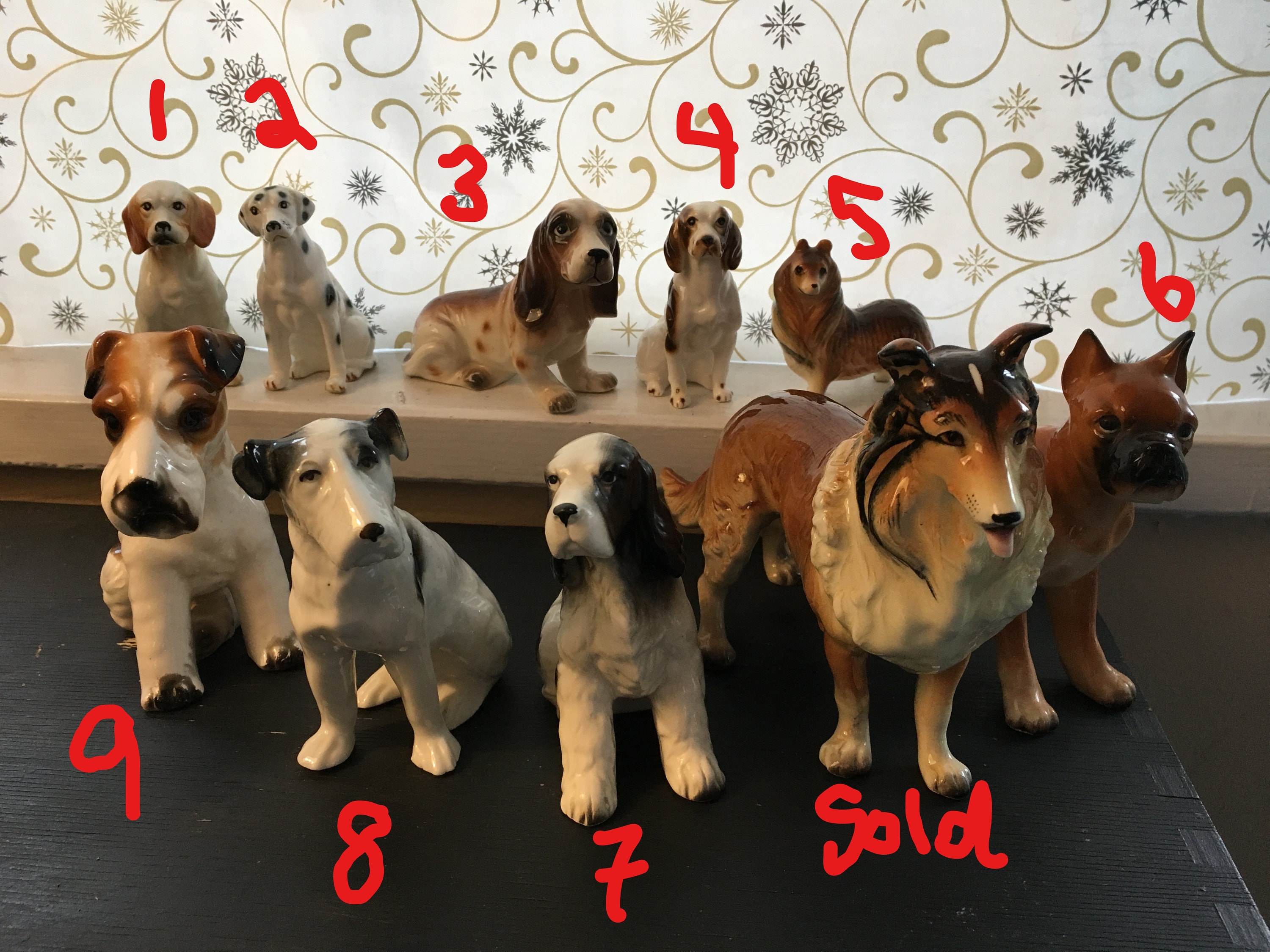 Vintage Small Ceramic Dog Figurines, Selling Individually - Etsy