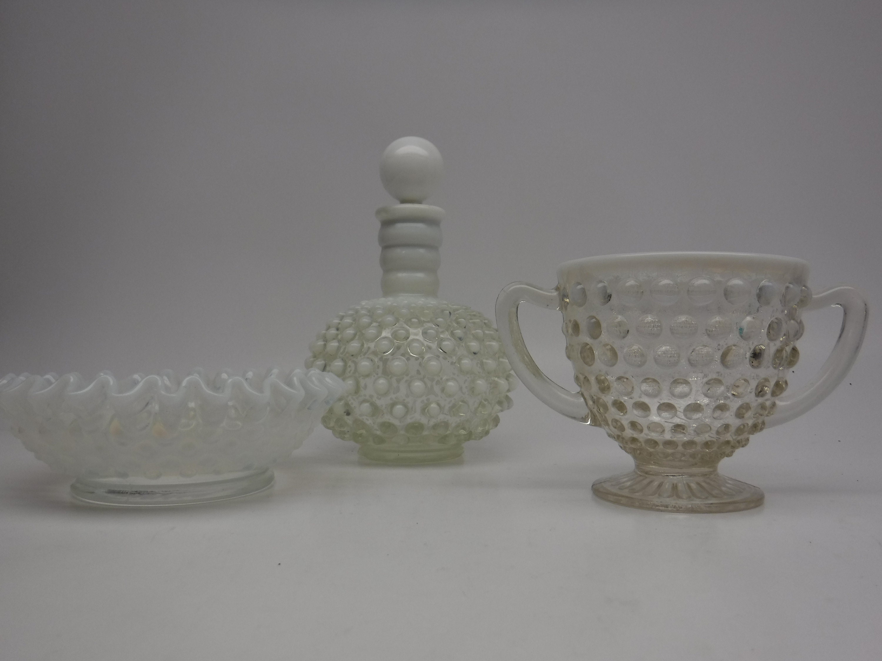 Vintage Knobby Glass / Hob Knob / Milk Glass / Collection / - Etsy