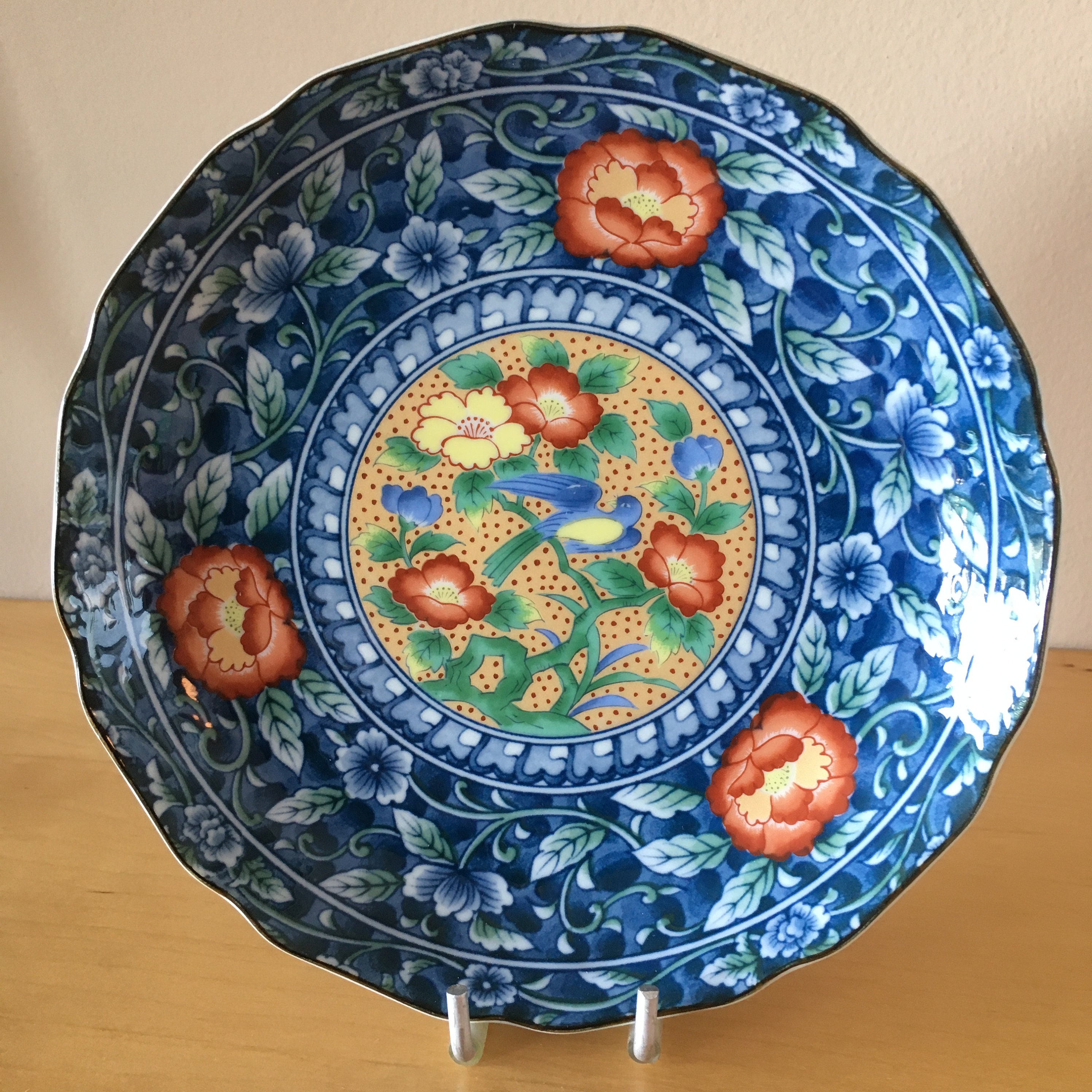 Round Floral Plate. Made in Japan. Vintage Plate - Etsy