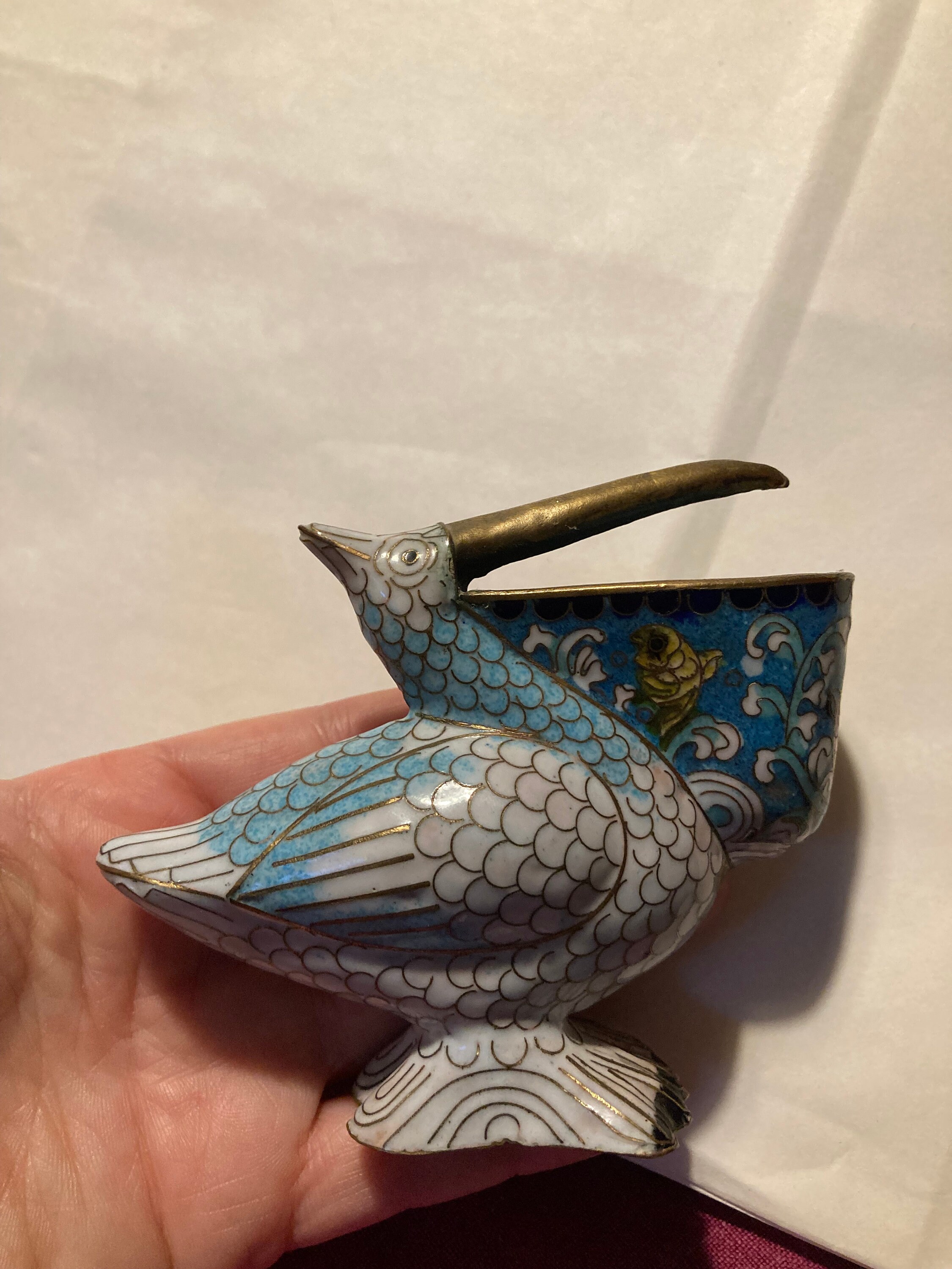 Chinese Cloisonné Pelican - Etsy