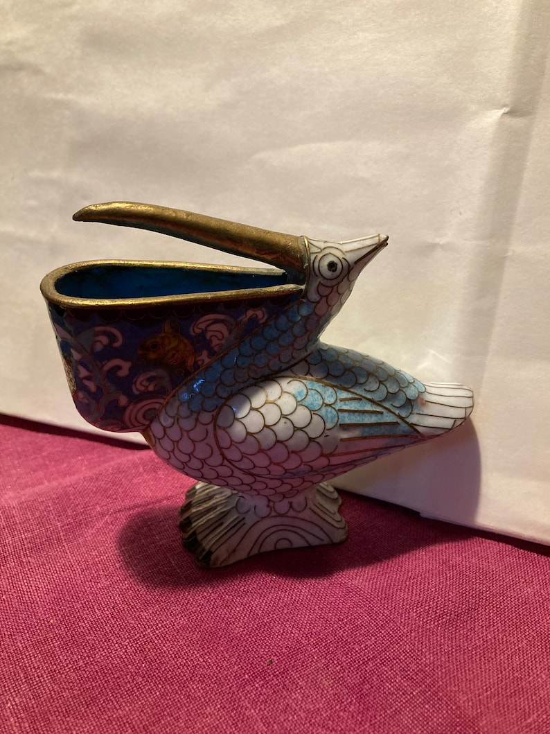 Chinese Cloisonné Pelican - Etsy