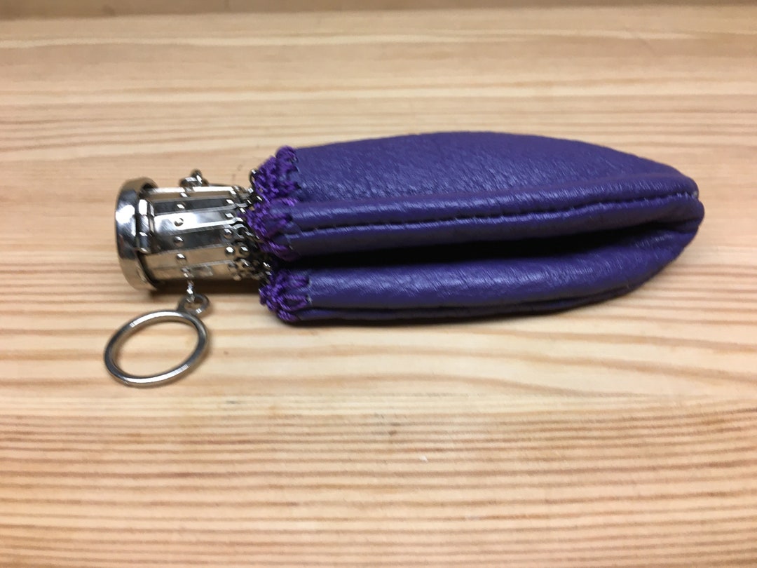 Expandable Accordion Opening Purple Leather Mesh Coin Purse - Etsy