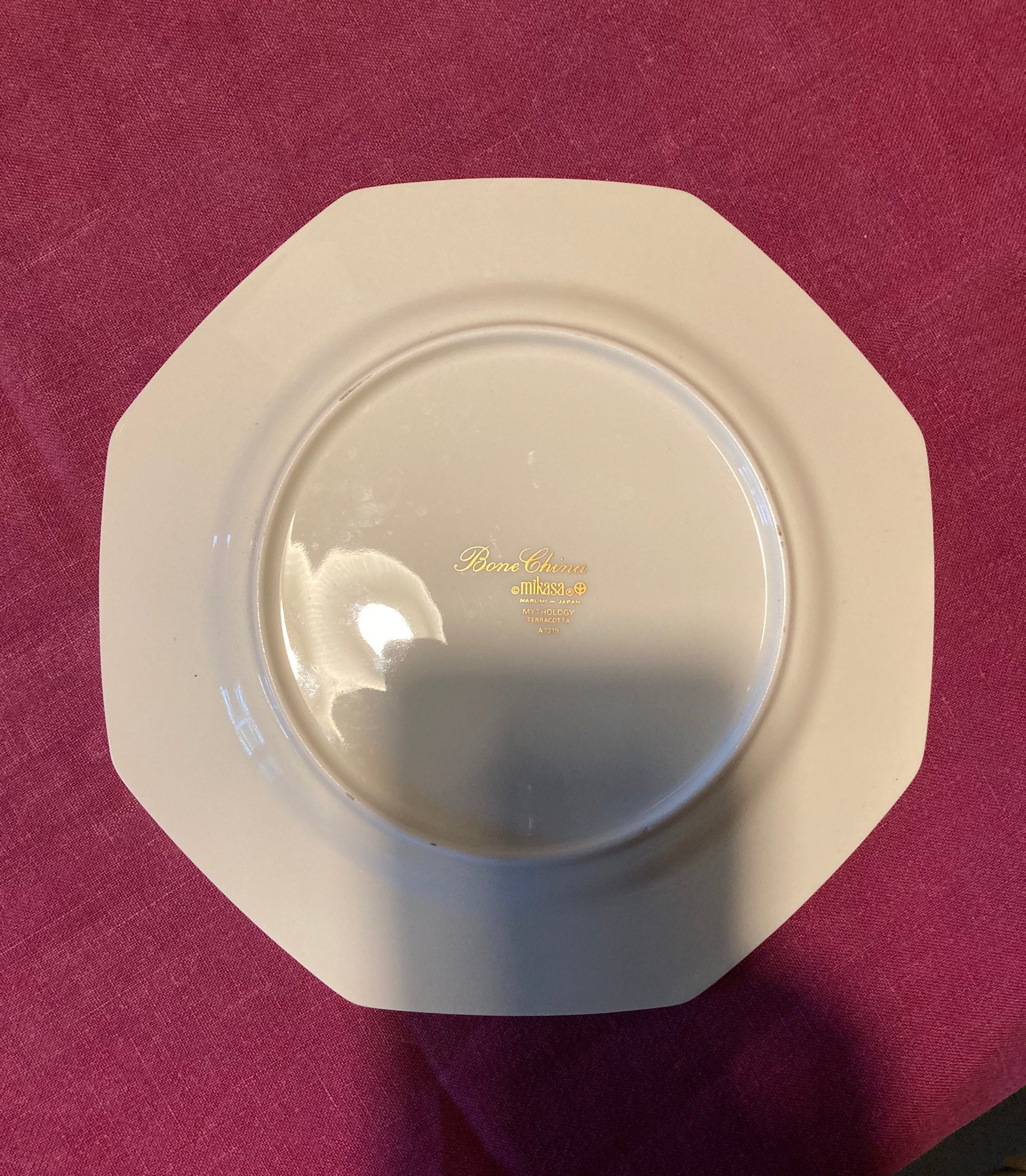Mikasa Mythology Onyx Golden Dragon Octagonal Small Plate - Etsy