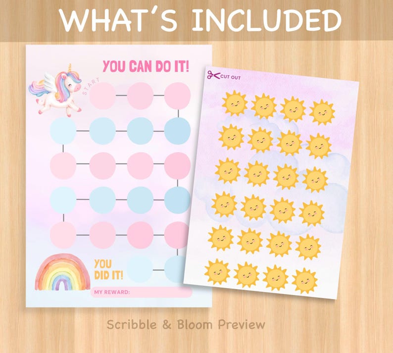 Unicorn Theme Printable Reward Chart for Kids - Etsy