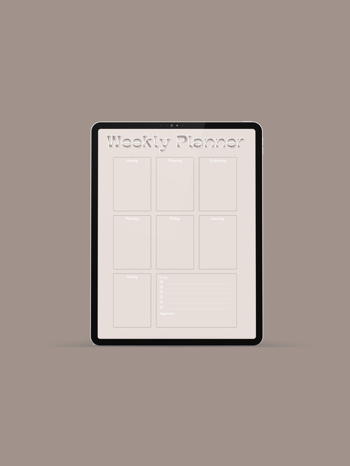 Weekly Planner Template Digital Downloadable and Printable - Etsy