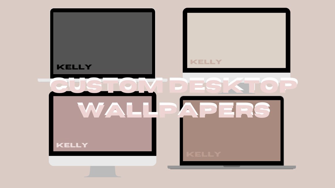 CUSTOM Desktop Wallpapers *all Four Colors* *choose Your Own Word/words ...