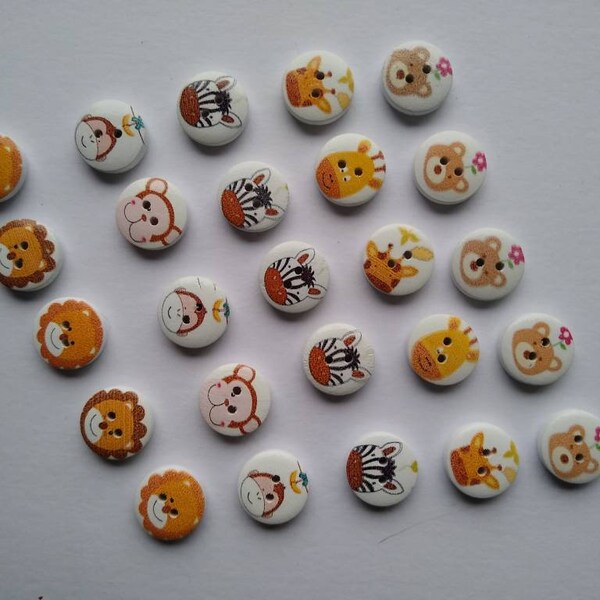 Animal Buttons - Etsy UK
