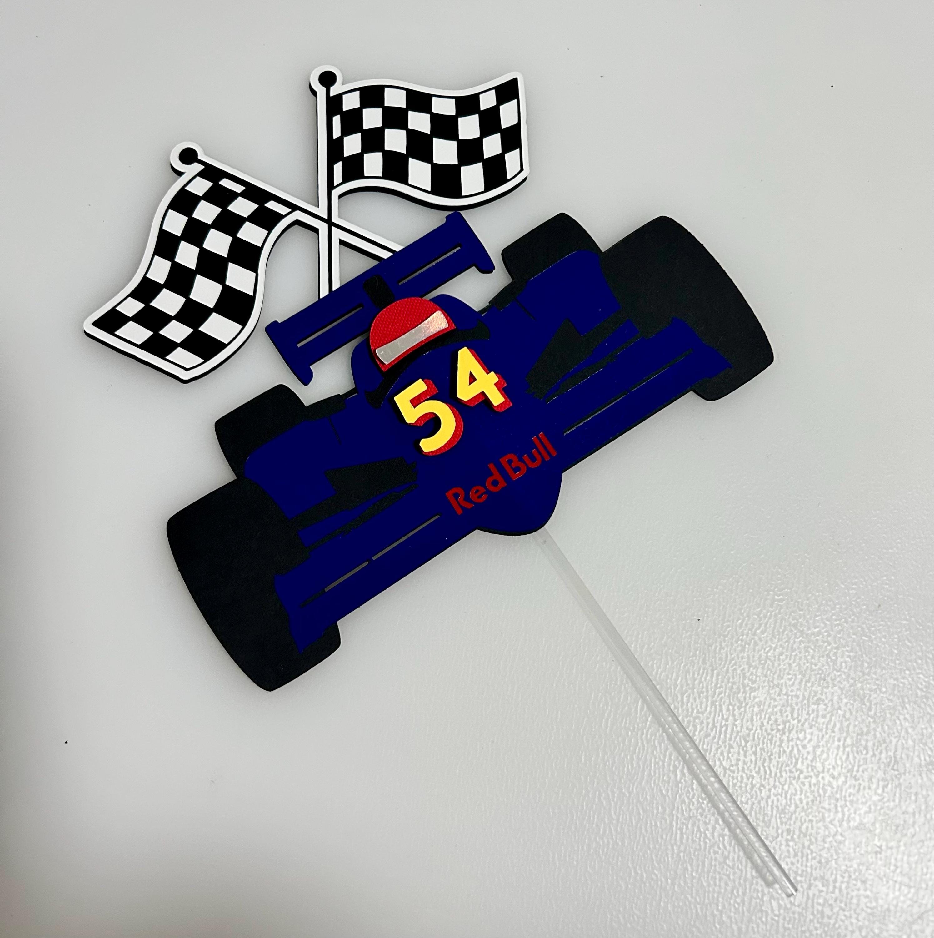 F1 Custom Birthday Cake Topper | Formula 1 Racecar Cake Topper ...
