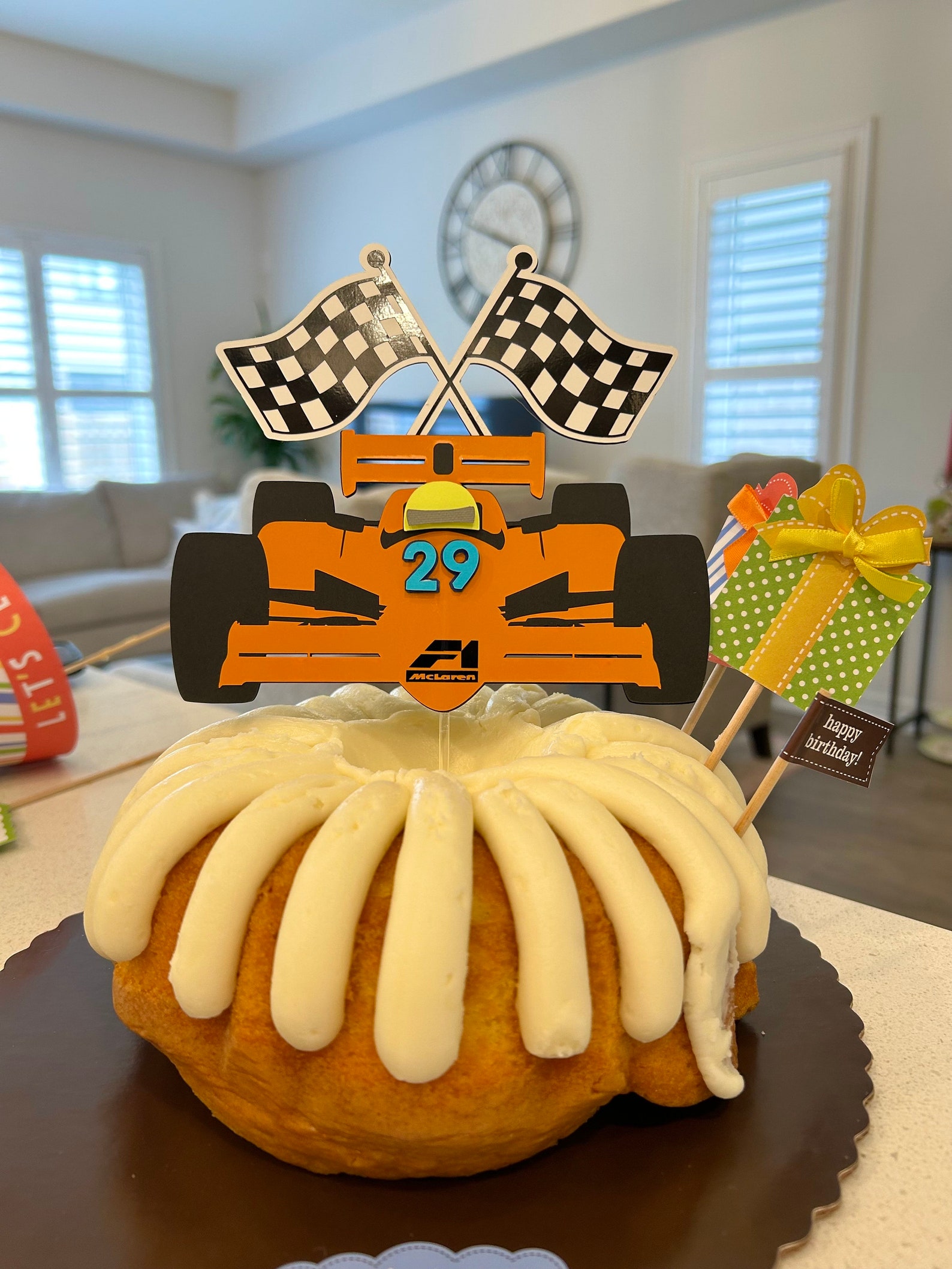 F1 Custom Birthday Cake Topper | Formula 1 Racecar Cake Topper ...
