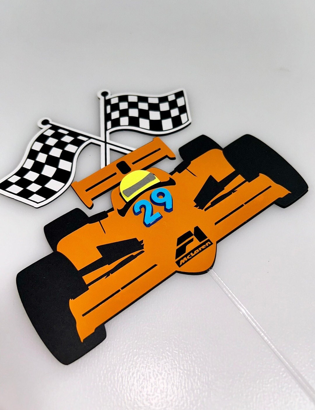 F1 Custom Birthday Cake Topper | Formula 1 Racecar Cake Topper ...