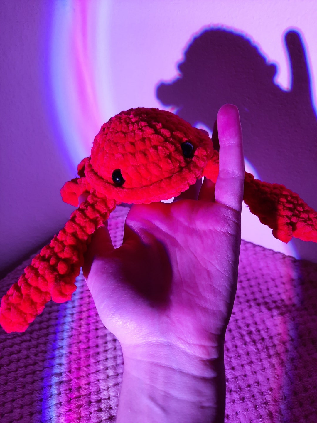 Plush Crab, Cute Crochet Crayfish, Little Red Guy With Soft Claws ...