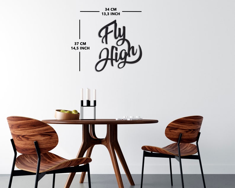 Fly High Metal Wall Sign Metal Wall Art Quote Wall Art - Etsy
