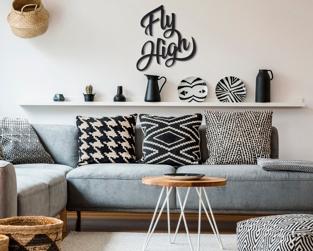 Fly High Metal Wall Sign Metal Wall Art Quote Wall Art - Etsy