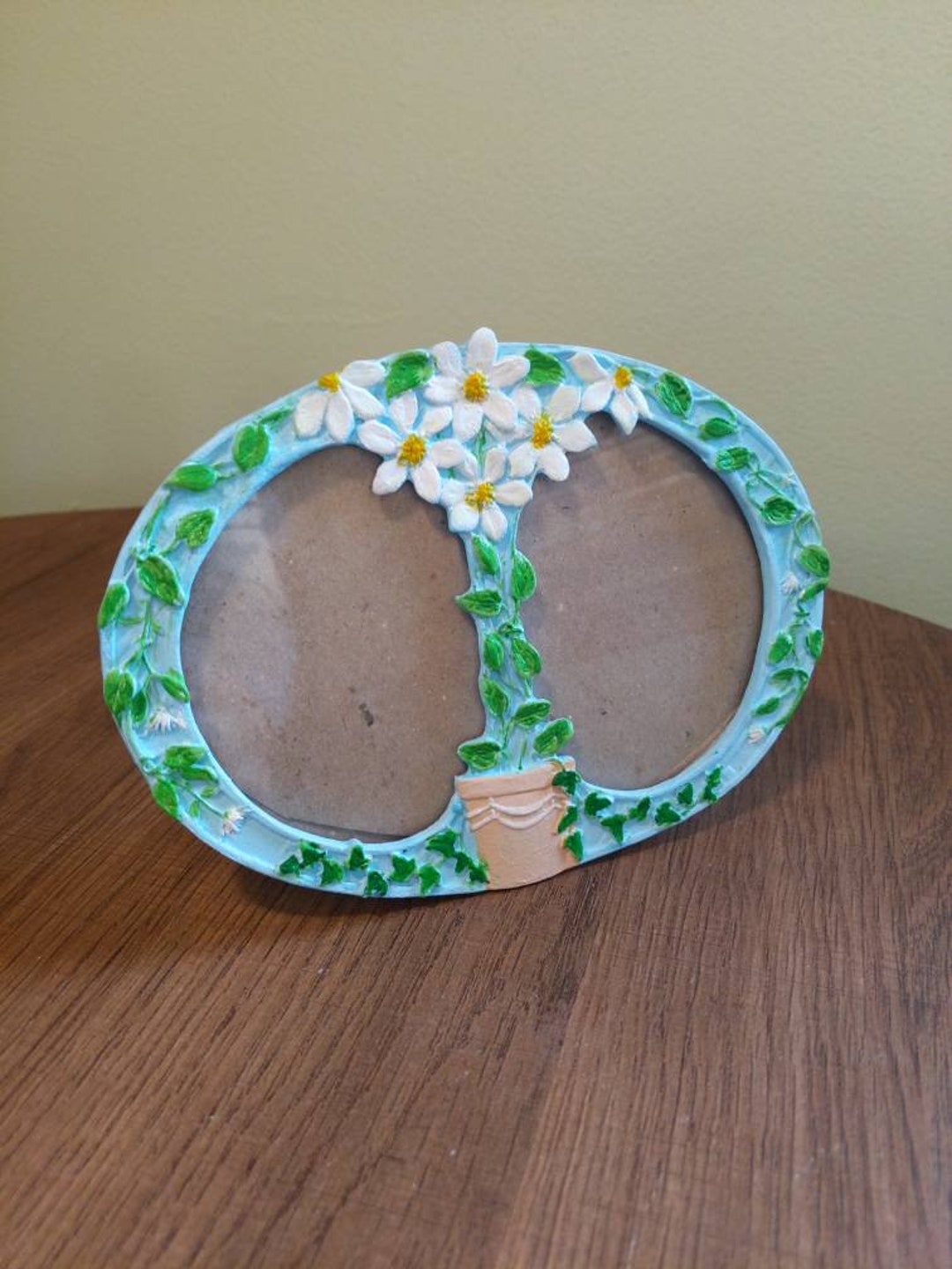 Upcycled Heavy Metal Picture Frame, for Two 2.5"x3.5" Photos, Upcycled ...