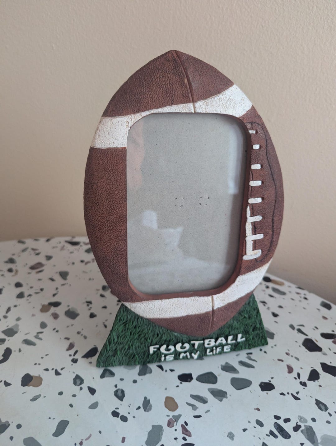 Vintage Ceramic Football Themed Picture Frame for 4x6 Photo, Football ...