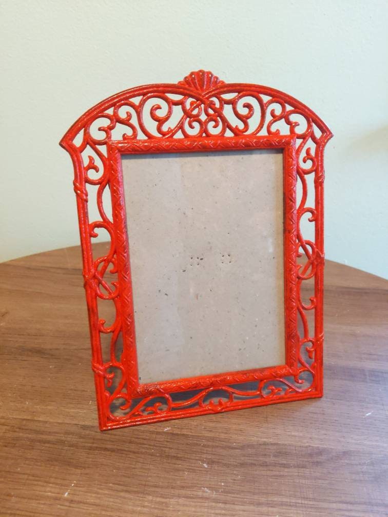 Ornate Metal Picture Frame for 5x7 Photo Upcycled With Hand - Etsy