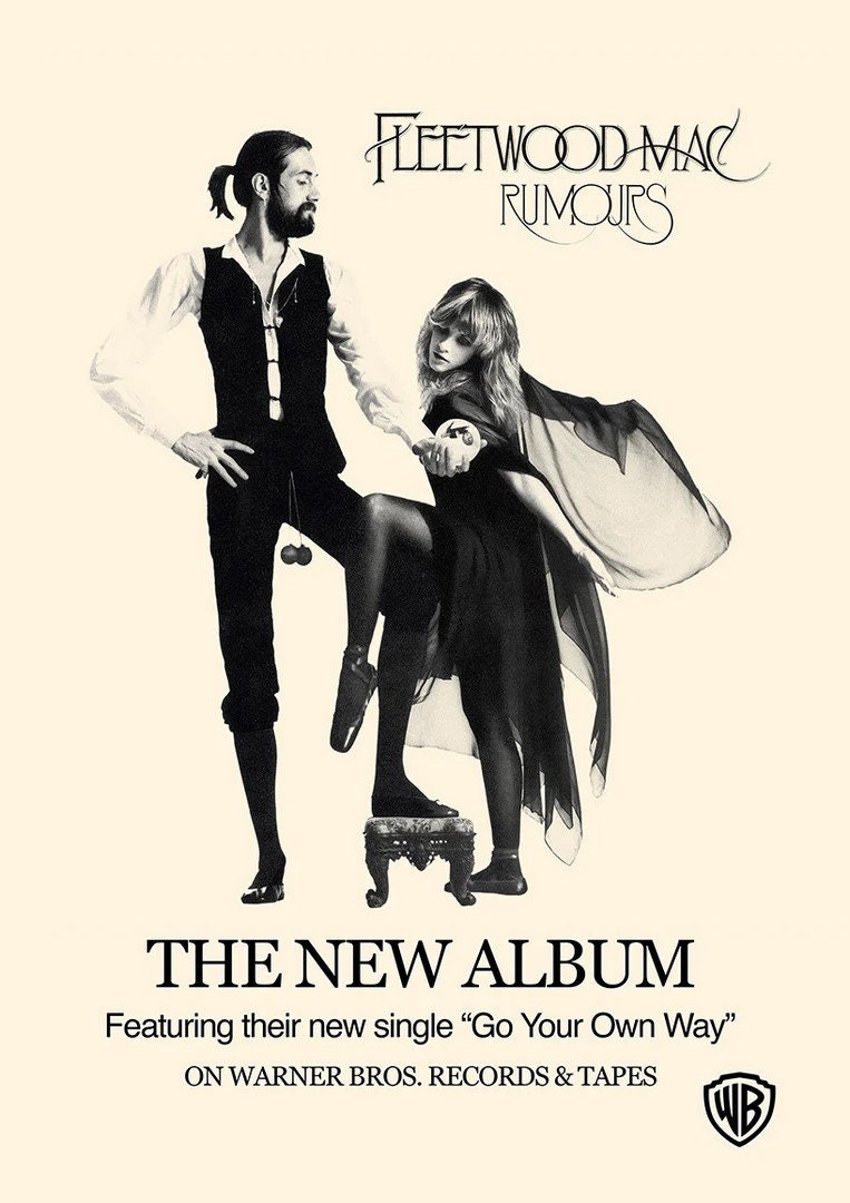 Vintage Fleetwood Mac Poster Stevie Nicks Gift Ideas, Fleetwood Mac ...