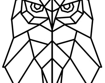 Geometric Owl - Etsy