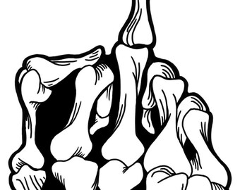 Skeleton Hand Middle Finger Vinyl Decal Vinyl Sticker Car - Etsy