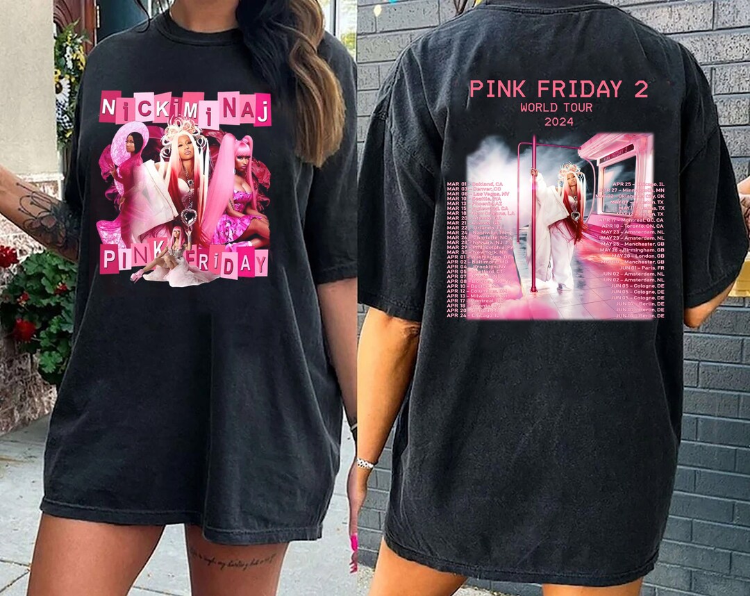 Nicki Minaj Pink Friday 2 Tour Shirt, Nicki Minaj Shirt Retro Nicki ...