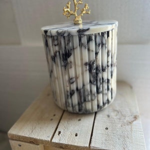 Calacutta Viola Marble, Handmade Trash Can ( Available in Custom Size ...