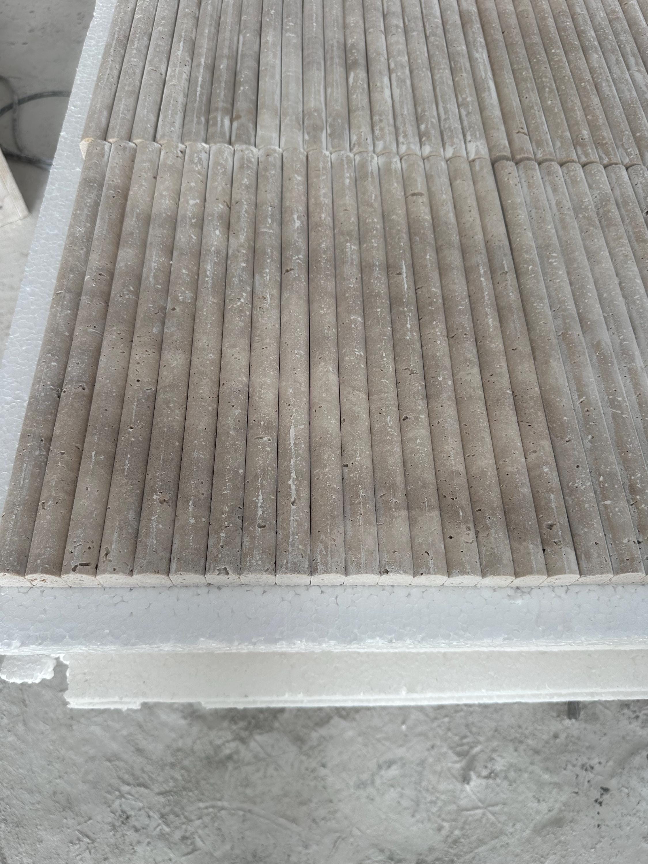 Custom Size Marble Travertine Wall Cladding Panel, Convex Tiles ...