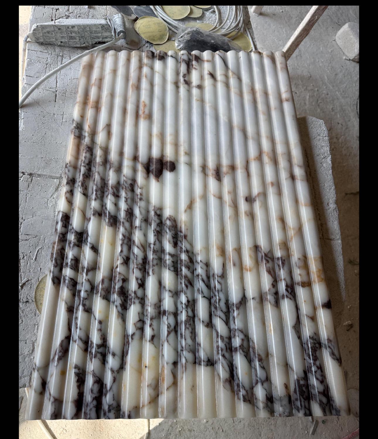 Custom Size Marble Travertine Wall Cladding Panel, Convex Tiles ...