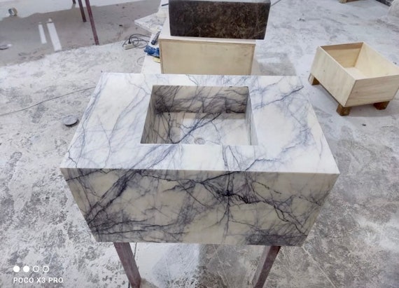 Lilac Marble Sink Rectangle Sink Custom Order Sink Marble - Etsy