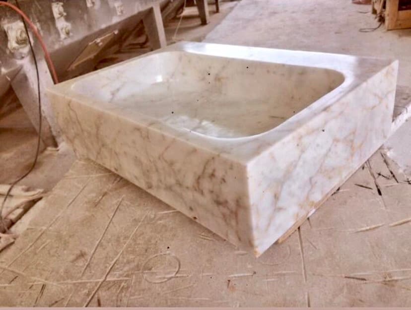 Calacatta Gold Marble Sink Powder Room Sink Custom Order - Etsy Australia