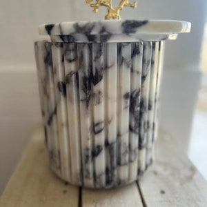 Calacutta Viola Marble, Handmade Trash Can ( Available in Custom Size ...