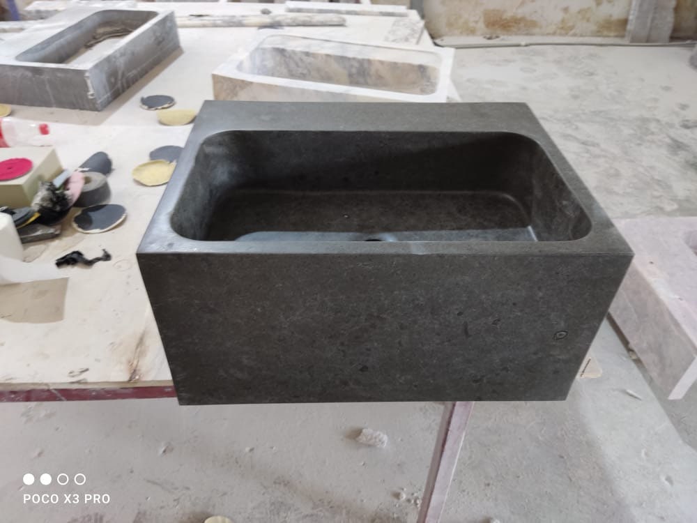 Hand Carved Basalt Stone Sink: Matte Black Marble Washbasin - Etsy