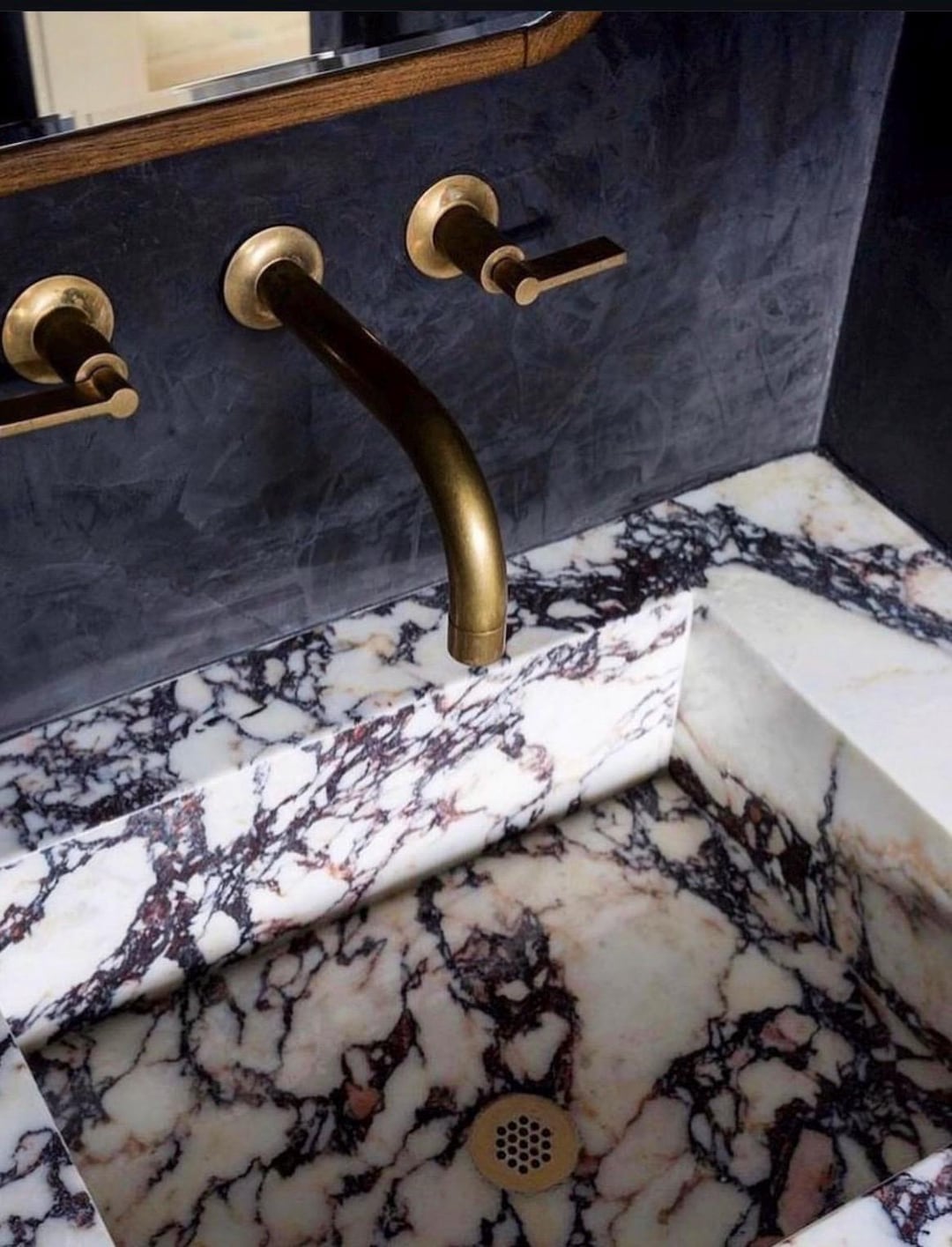 IN CUSTOMIZABLE SIZES, Calacatta Burgundy Marble Sink, Marble Washbasin ...
