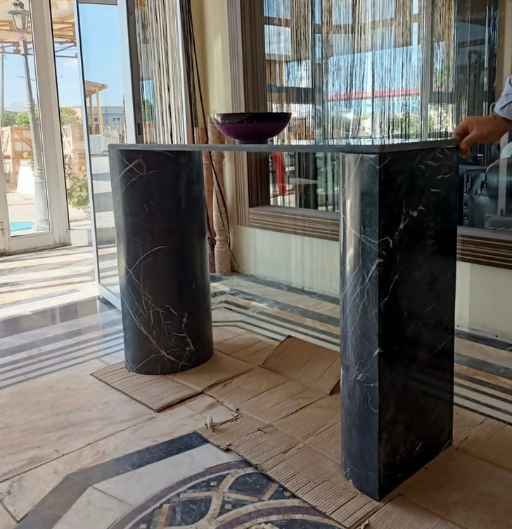 Black marble console store