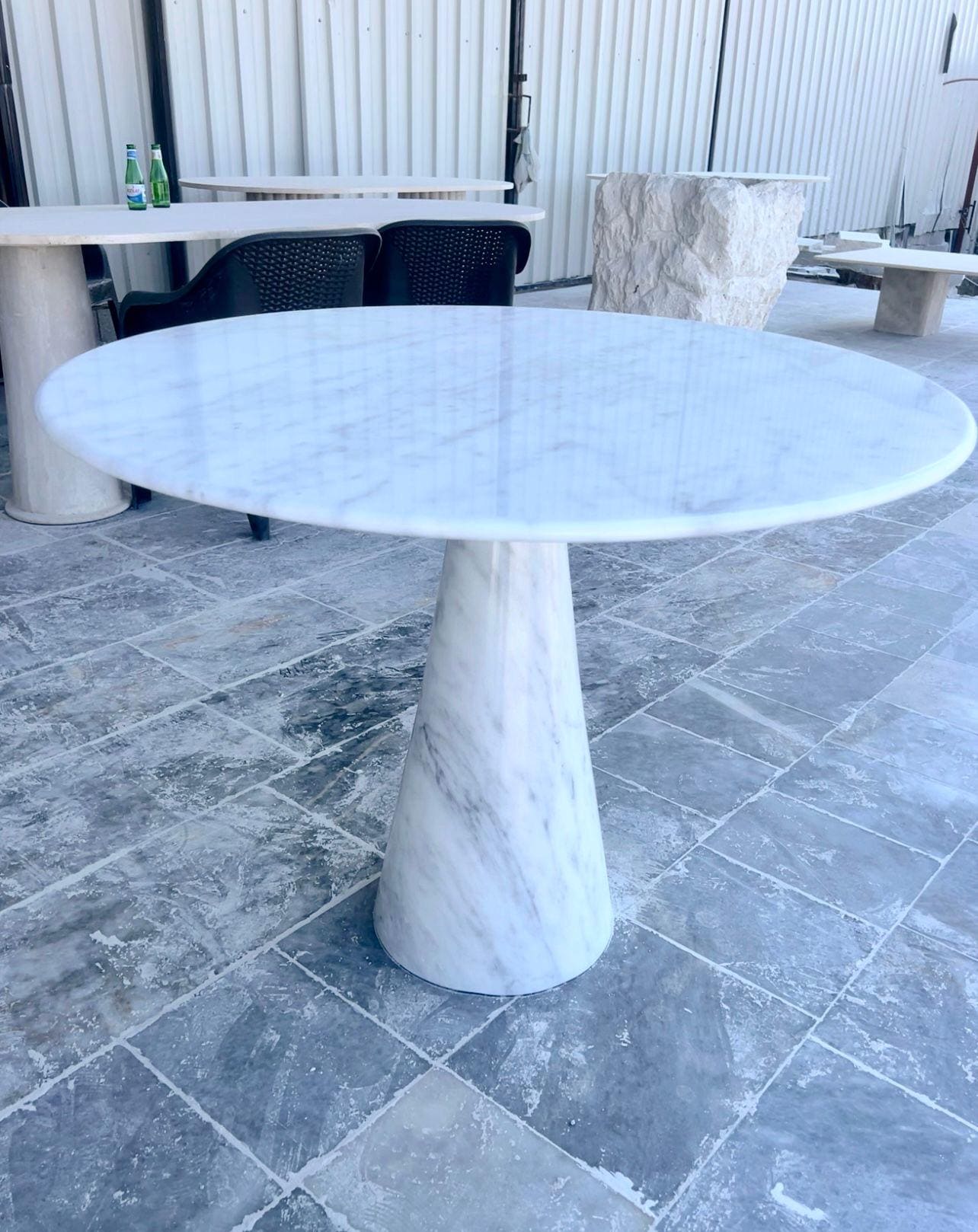 Cararra Marble Coffee Table, Cararra Marble End Table, White Marble ...
