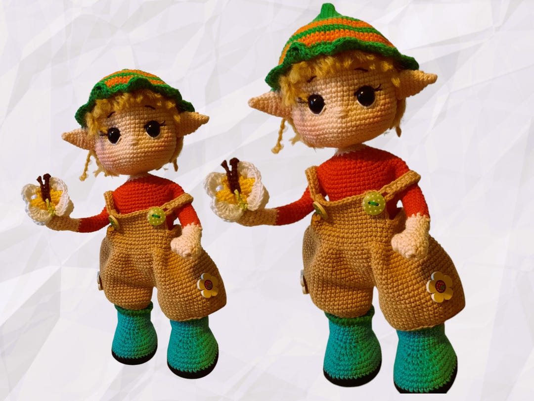 Elf-fairy Doll Jaro, Crochet Pattern PDF German, Amigurumi, Cuddly Doll ...