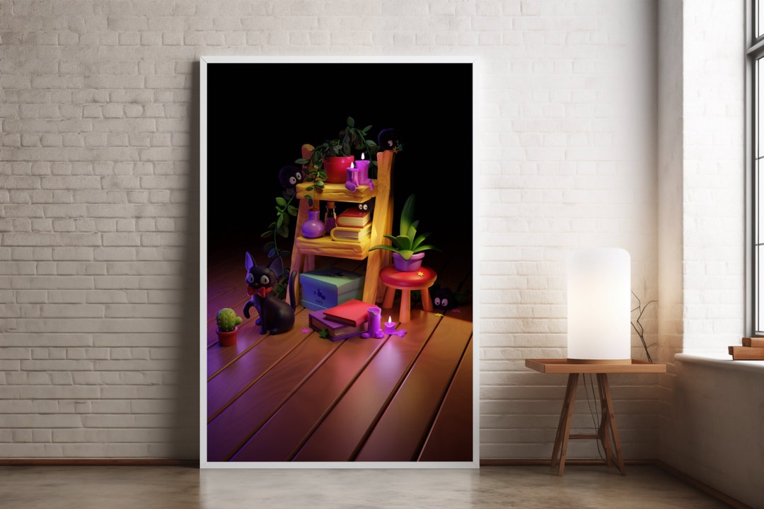 Kiki Delivery Service Poster Ghibli Anime Wall Art Vertical Unframed ...