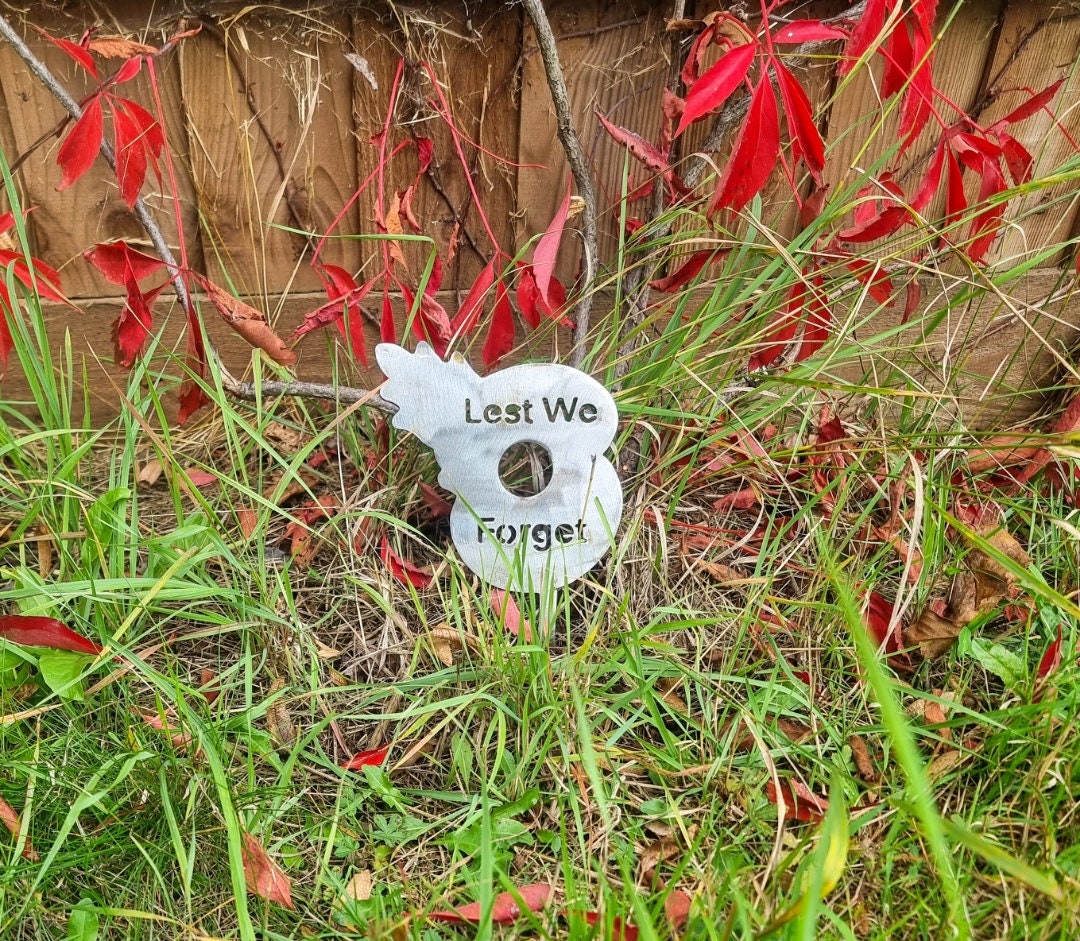 Lest We Forget Poppy Metal Art Garden Decoration Metal - Etsy