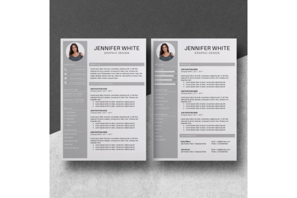 Resume Template Jennifer White - Etsy