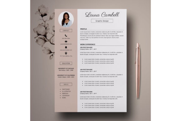 Resume Template - Laura - Etsy