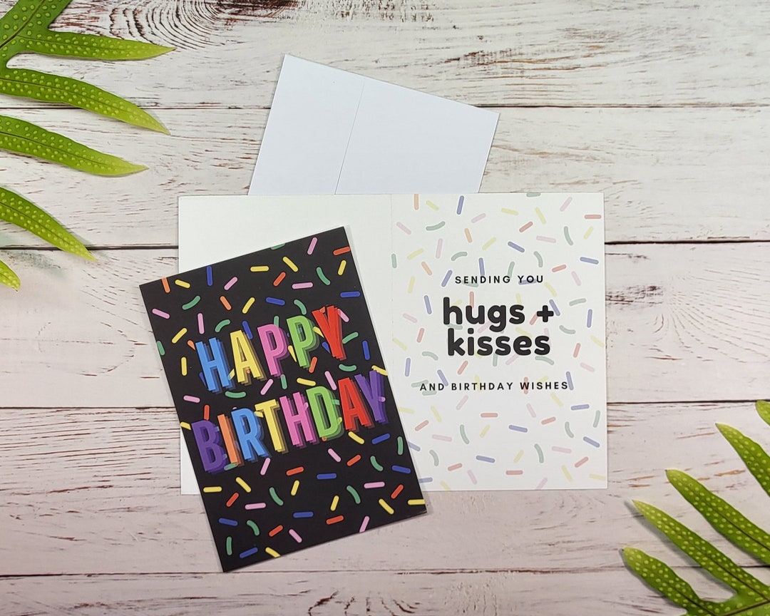 Happy Birthday Confetti Card Mailable Gift Simple Toy - Etsy